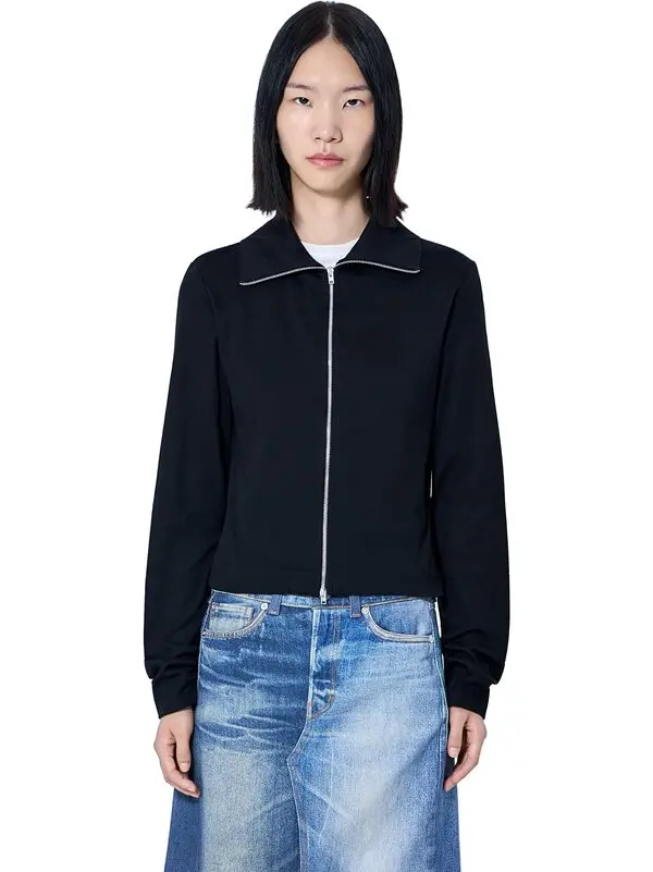 Our Legacy Slim Zip Longsleeve Top - Black