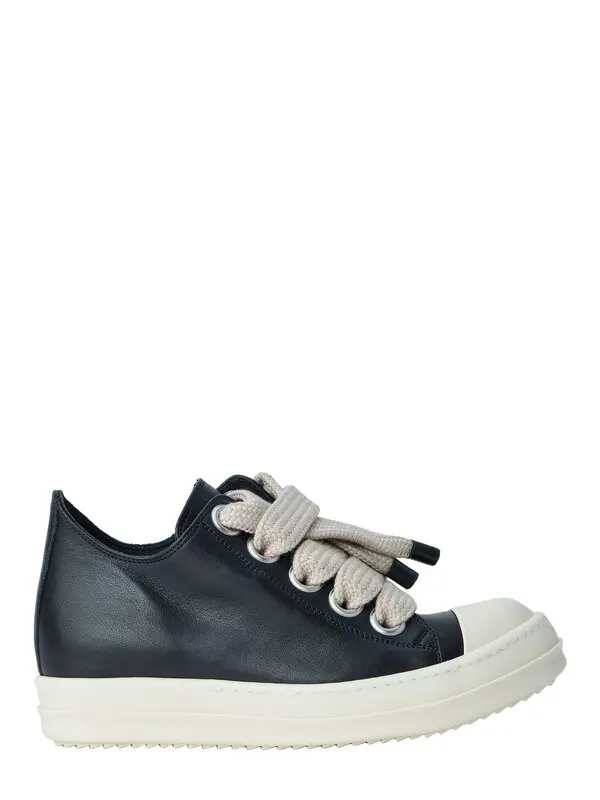 Rick Owens Jumbolace Low-top Leather Sneakers - Black