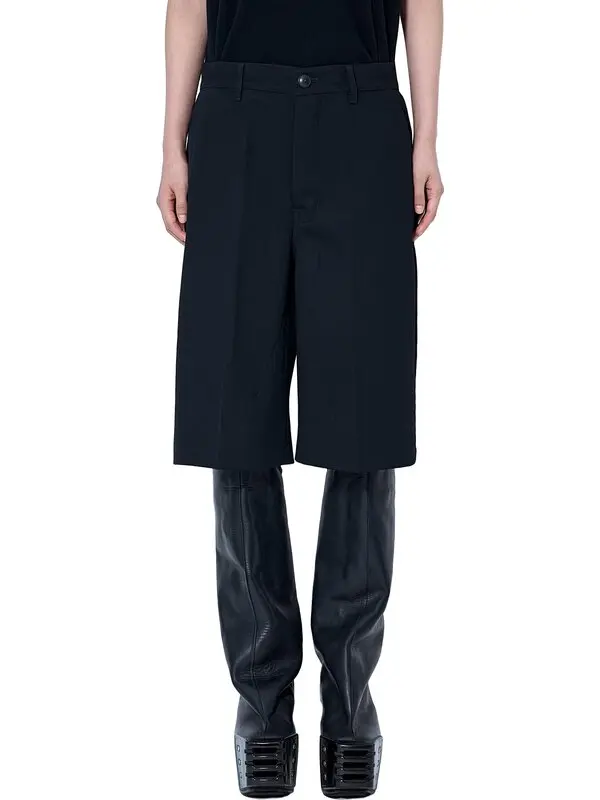 Rick Owens Mid Rise Tailored Culottes - Black
