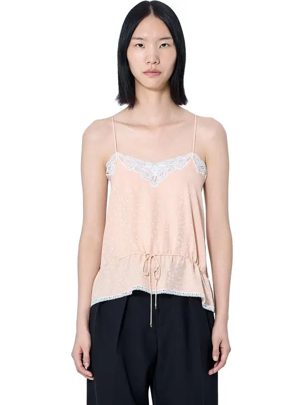 Chloé Silk Lace Trim Camisole - Multicolor