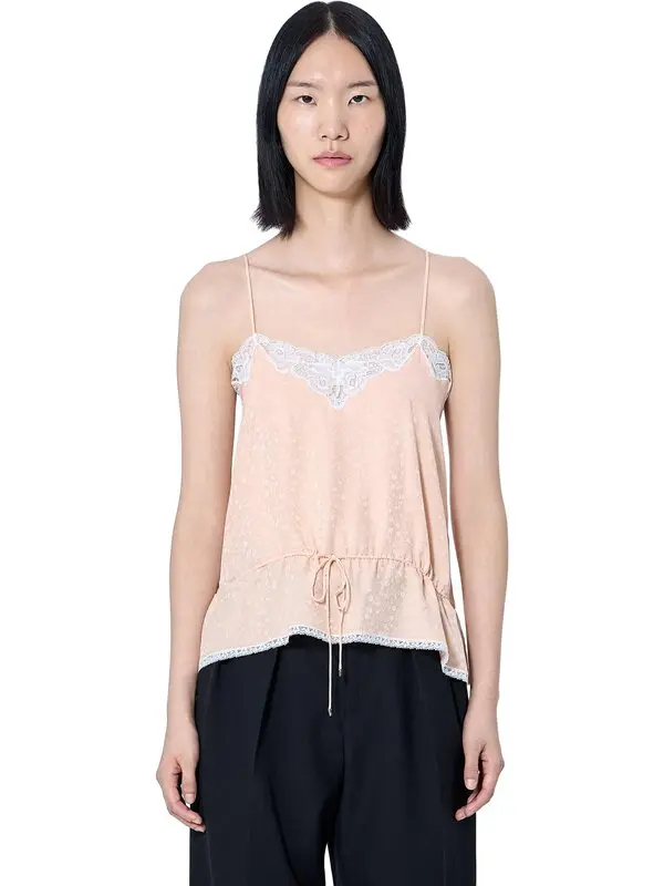 Chloé Silk Lace Trim Camisole - Multicolor
