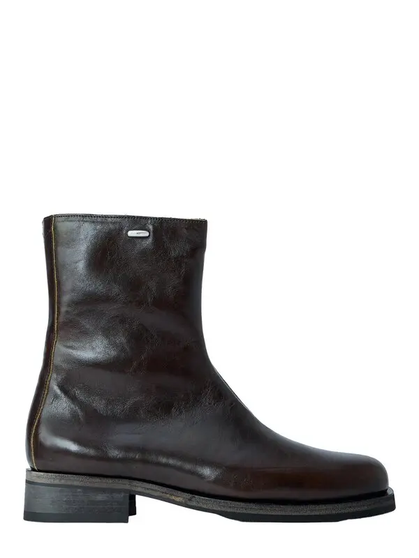 Our Legacy Camion Boots In Polished Leather - Multicolor