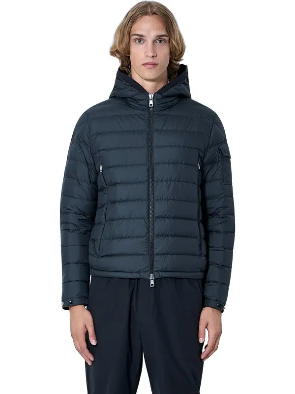Moncler Galion Hooded Short Down Jacket - Black
