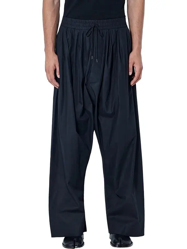 VIVIENNE WESTWOOD Wide-leg Cotton Drawstring Trousers - Black