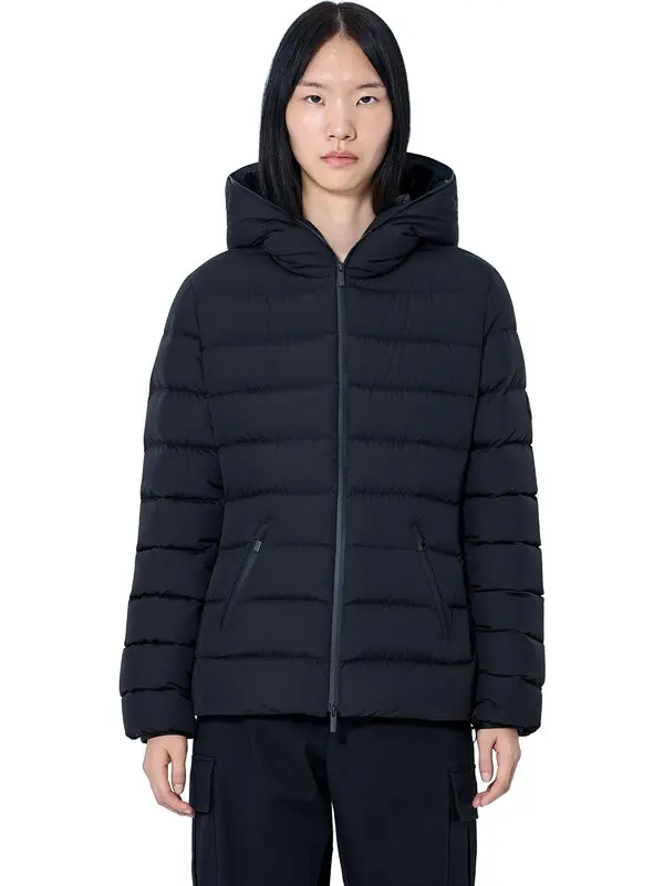 Moncler Herbe Hooded Short Down Jacket - Black