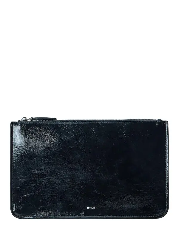 TOTEME Threefold Naplack Clutch Bag - Black
