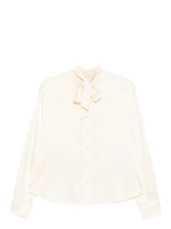 FORTE_FORTE Silk Bow-tie Shirt - Multicolor