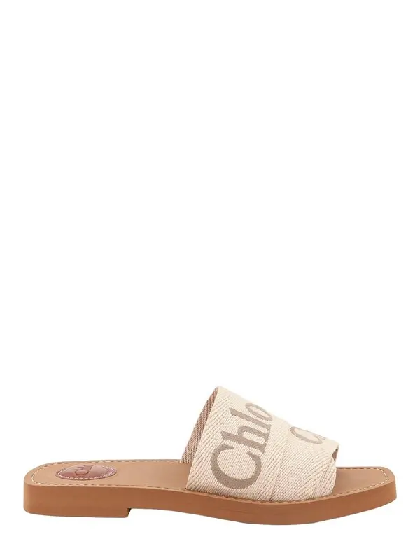 Chloé Woody Linen Sandals - Multicolor