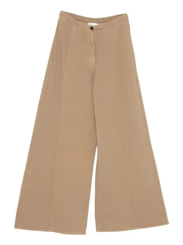 FORTE_FORTE Cotton Wide-leg Trousers - Multicolor
