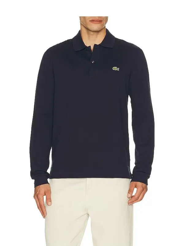 Lacoste Classic Fit Long Sleeve Polo In . Also - Blue