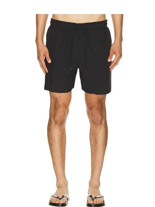 Lacoste Mid Length Swim Trunk - Black