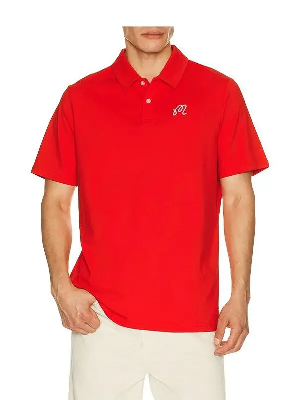 MALBON Fairway Polo In . Also - Red