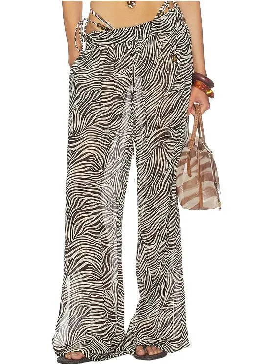 NICHOLAS Lise Wide Legged Pants With Side Slits - Multi