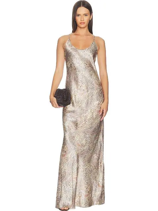 L'Agence Charmaine U Neck Gown - Multi