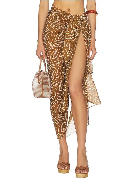 NICHOLAS Aminta Midi Sarong - Brown