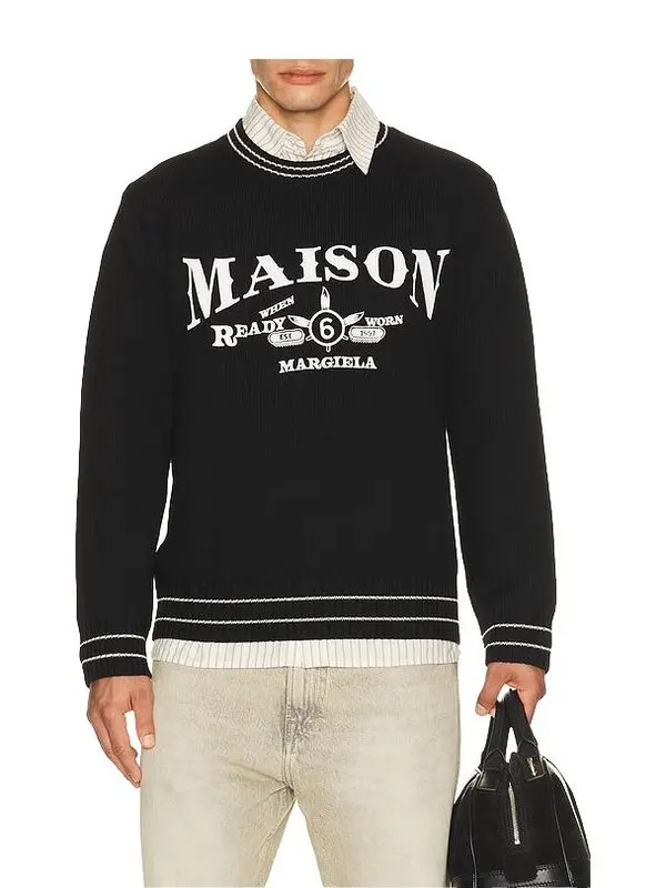 MAISON MARGIELA Crewneck Pullover - Black