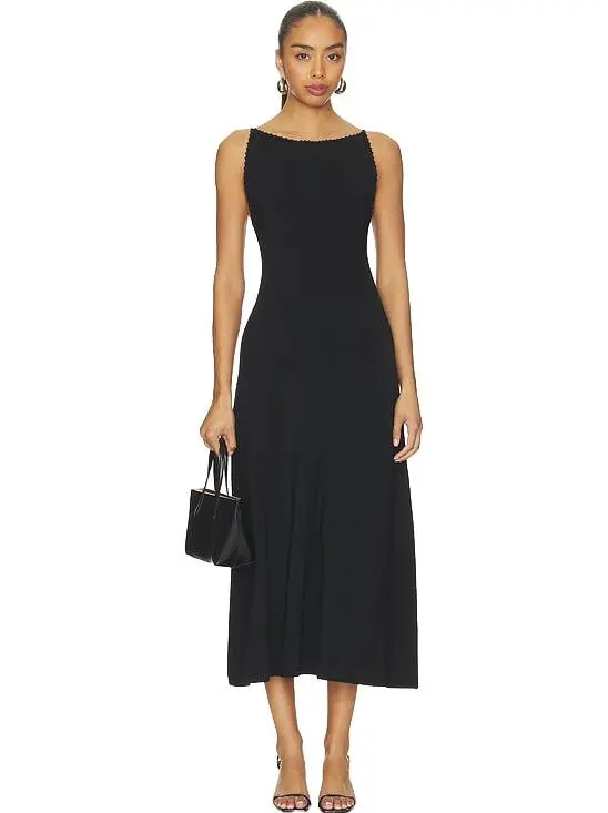 Theory Square Neck Maxi Dress - Black