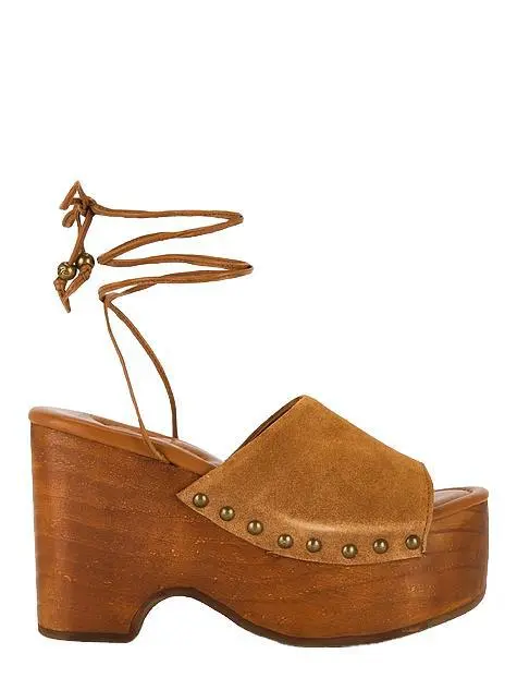 Free People Front Row Wrap Clog - Brown