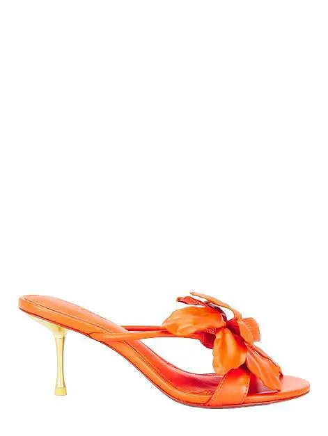 Cult Gaia Valoria Stiletto Sandal With Floral Detail - Orange