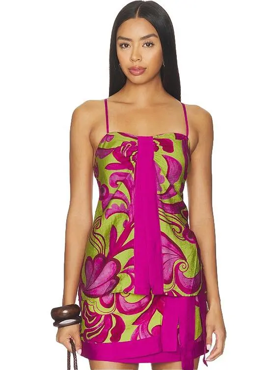 SEVEN WONDERS Catriona Split Front Top - Multi