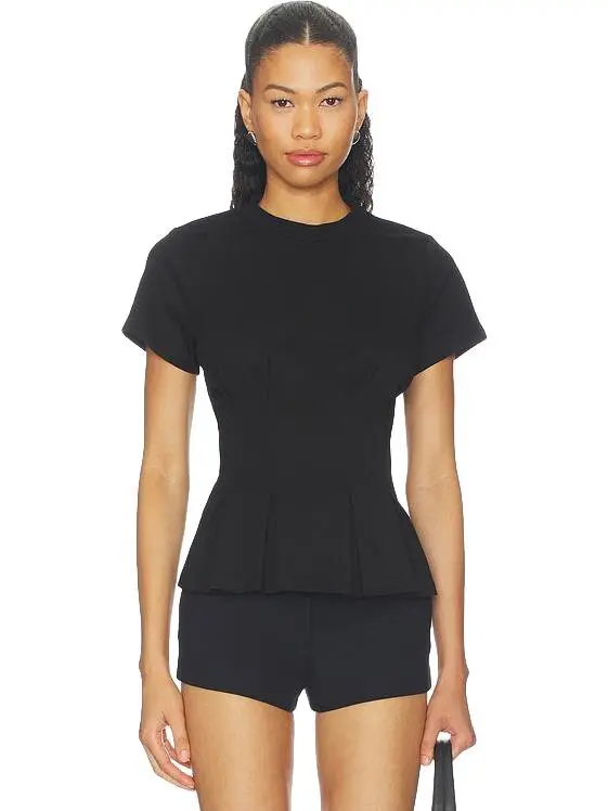 ALL THE WAYS Kai Cinched Tee - Black