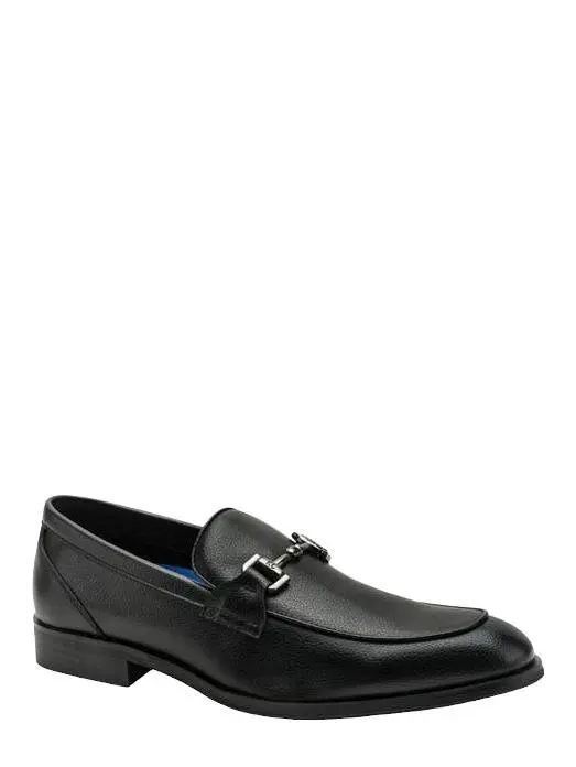 KENNETH COLE Faux Leather Bit Loafers - Black