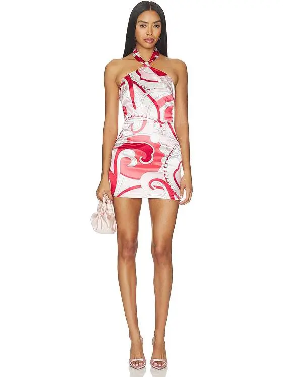 MORE TO COME Martine Halter Mini Dress - Red