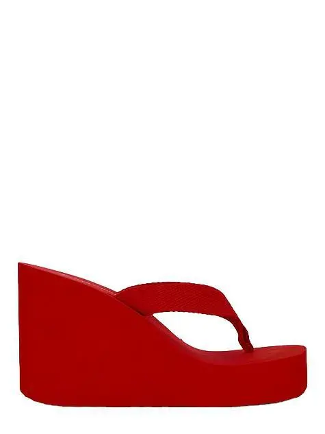 Jeffrey Campbell Astria 2 Wedge Flip Flop Sandal - Red