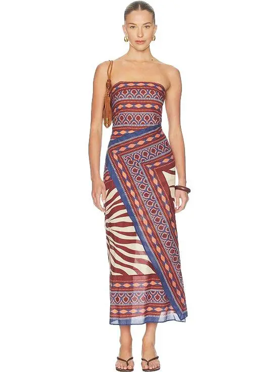 Johanna Ortiz Paraiso Agreste Ankle Dress - Multi