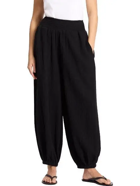 ALBARAY Cheesecloth Hareem Trousers - Black