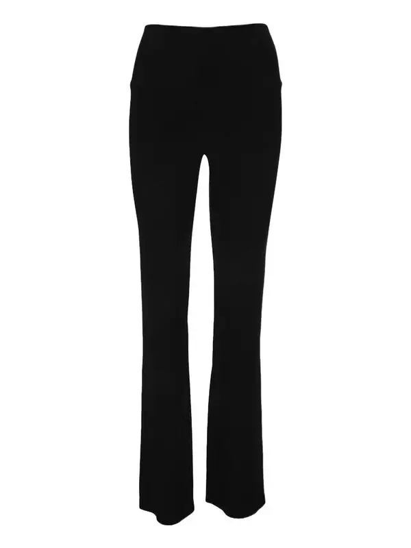 Norma Kamali High Waisted Boot Pants - Black