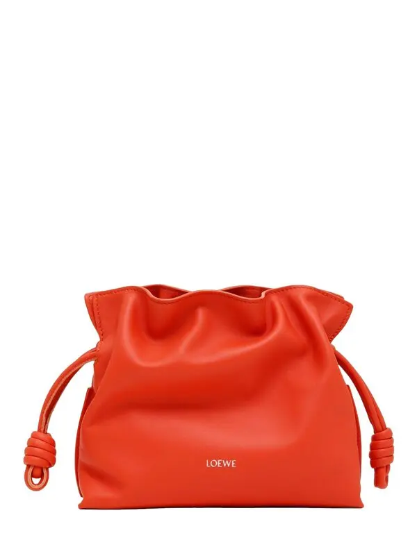 Loewe Flamenco Mini Clutch In Nappa Calfskin - Red