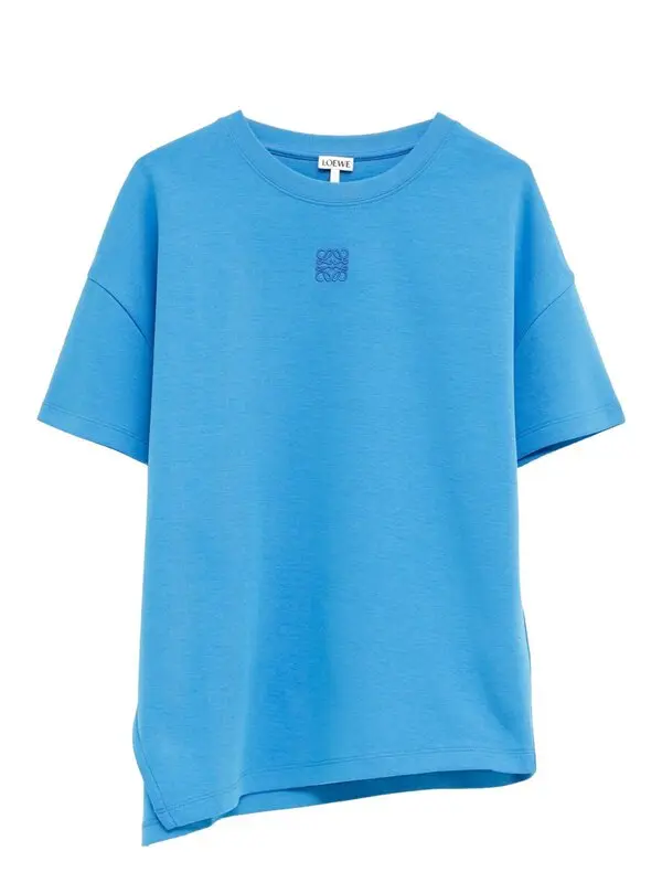 Loewe Asymmetrical T-shirt With Anagram Logo - Blue