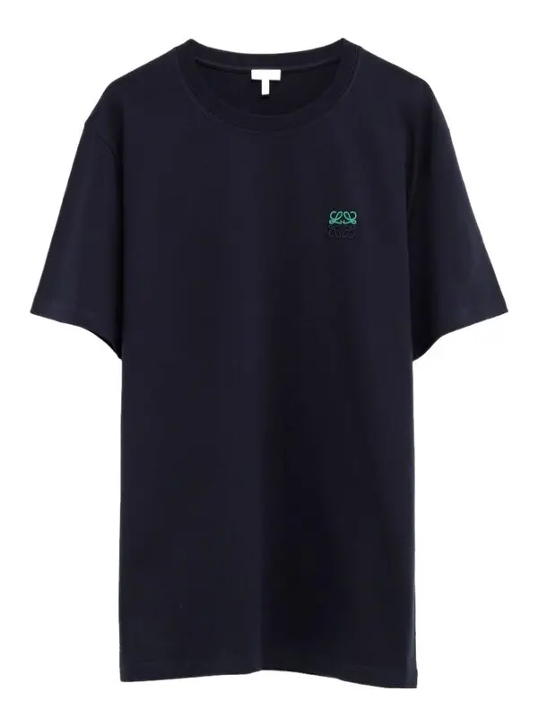Loewe Anagram-embroidered T-shirt - Deep Navy