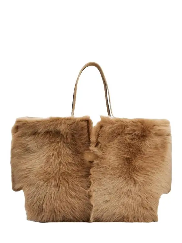 TOD'S Di Bag Folio Medium Shoulder Bag - Beige