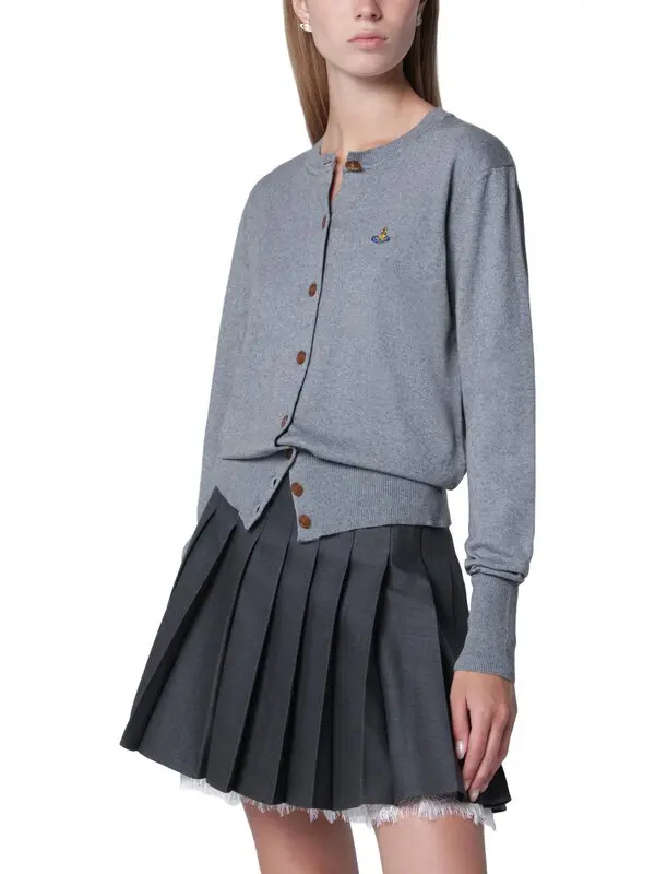 VIVIENNE WESTWOOD Bea Cotton And Cashmere Cardigan - Gray