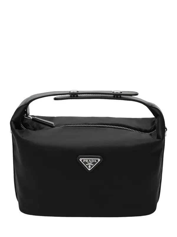 Prada Re-nylon Cherie Mini Bag With Leather Trim - Black