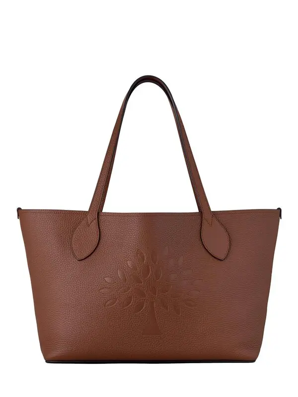 Mulberry Leather Tree Tote Bag - Brown