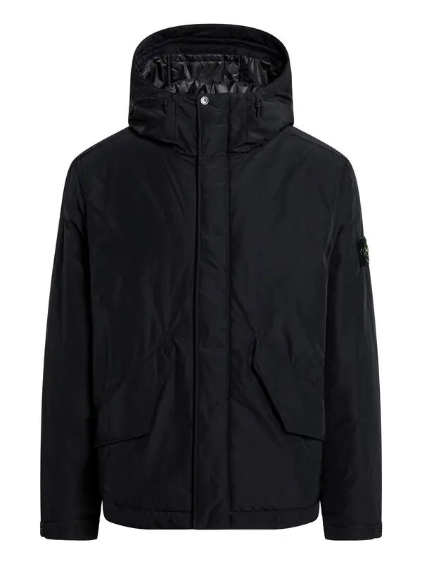 Stone Island Padded Zip-up Jacket - Black