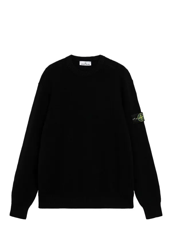 Stone Island Wool Crewneck Sweater - Black