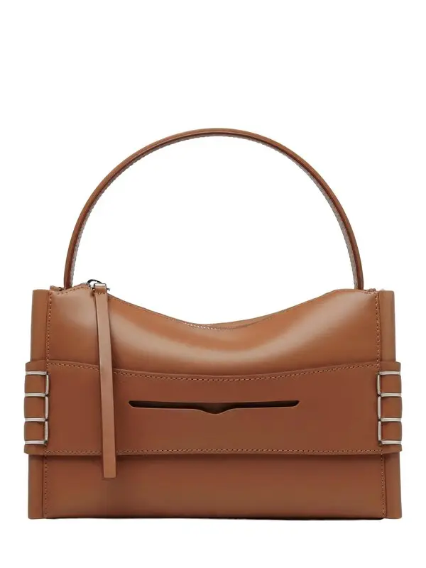 JW Anderson Calf Leather Loafer Bag - Brown