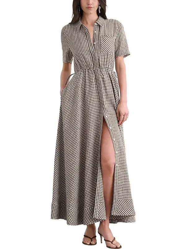 TOCCIN Maggie Linen Shirt Dress - Cocoa