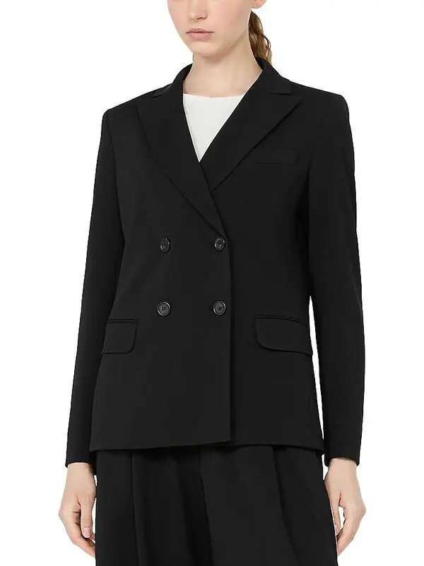 Max Mara Double Breasted Tailored Jacket - Black