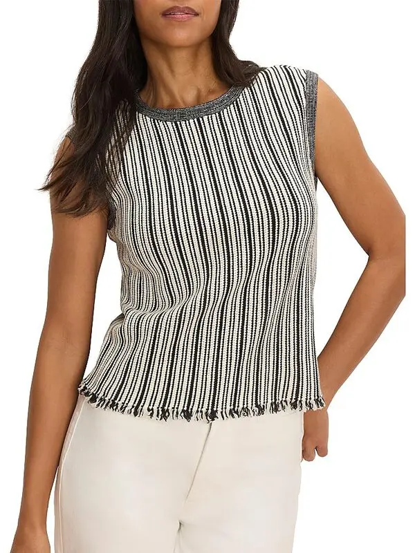 NIC+ZOE This And That Sleeveless Sweater - Black Multi
