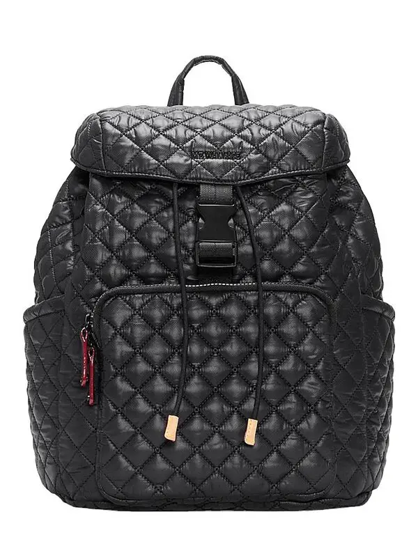 Mz Wallace Quilted Nylon Backpack - Black