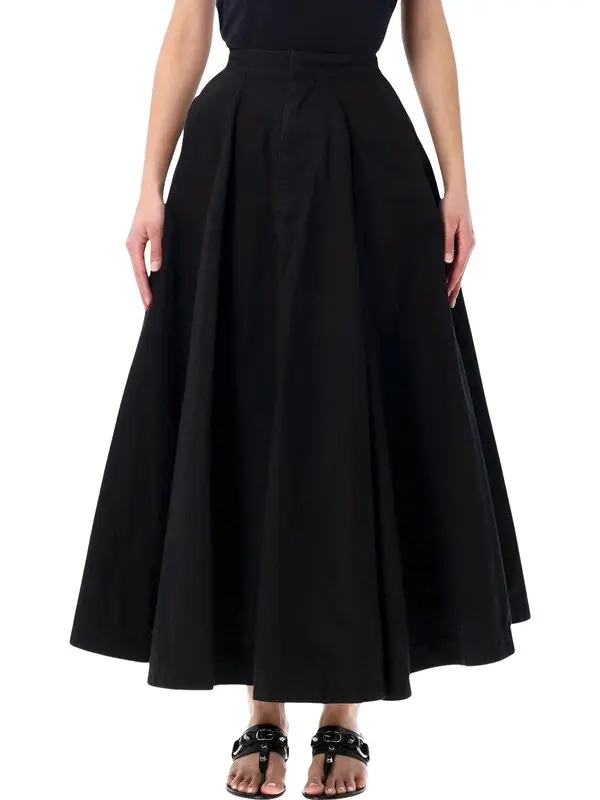Balenciaga Maxi Skirt With Utility Pockets - Nero