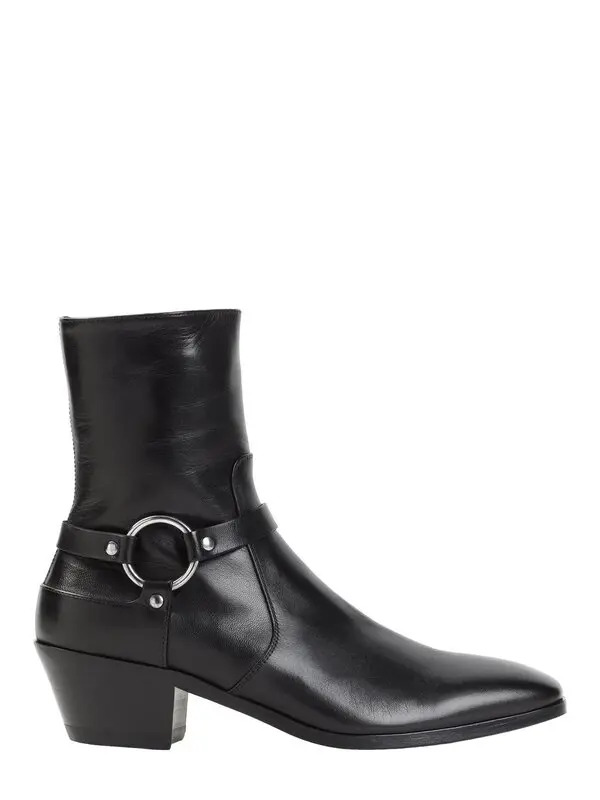 TOM FORD Supple Leather Ankle Boot With 5cm Heel - Black