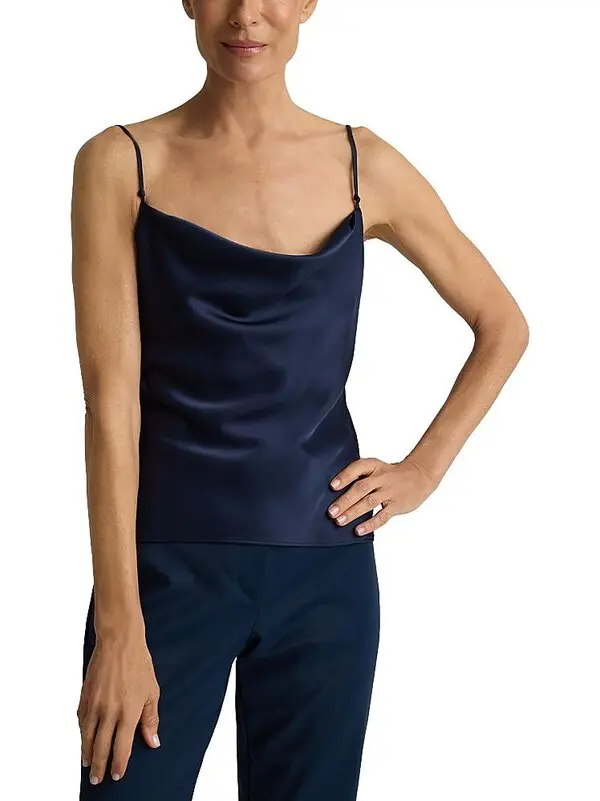 St. John Silk Blend Camisole Top - Midnight