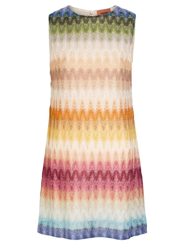 Missoni Patterned Lace Mini Dress - Multicoloured