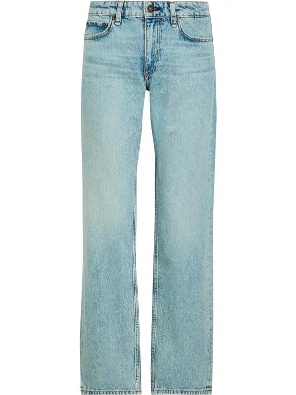 Rag & Bone Harlow Straight-leg Jeans - Light Blue
